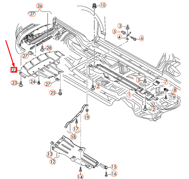 Audi 7L8825285 Genuine OEM Factory Original Splash Shield for sale ...