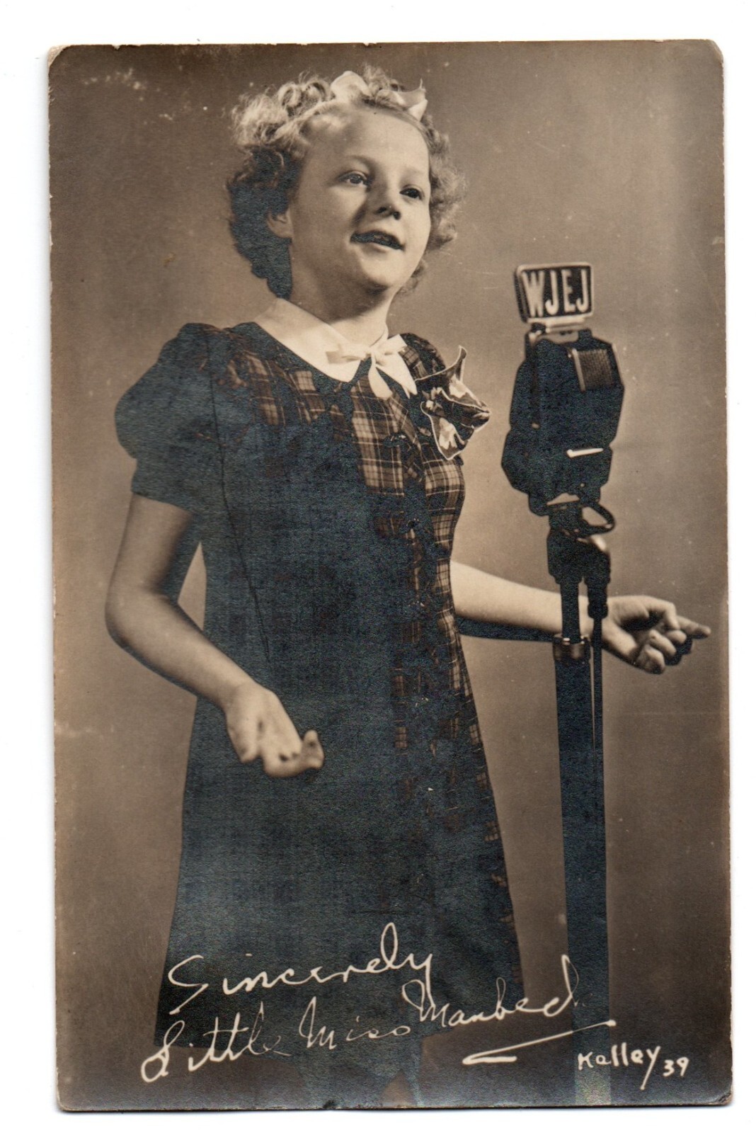 RPPC, Little Miss Manbeck Child Performer WJEJ Radio Hagerstown MD ...