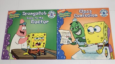 2 Spongebob Books, "Sponge Goes To The Doctor" & "Class Cunfusion ...
