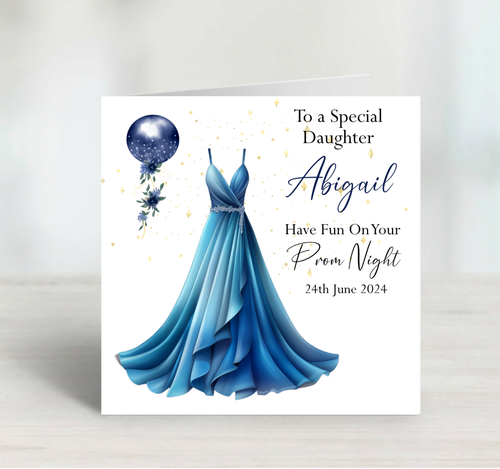 Personalised Prom Card Prom Night School Prom Daughter Granddaughter ...