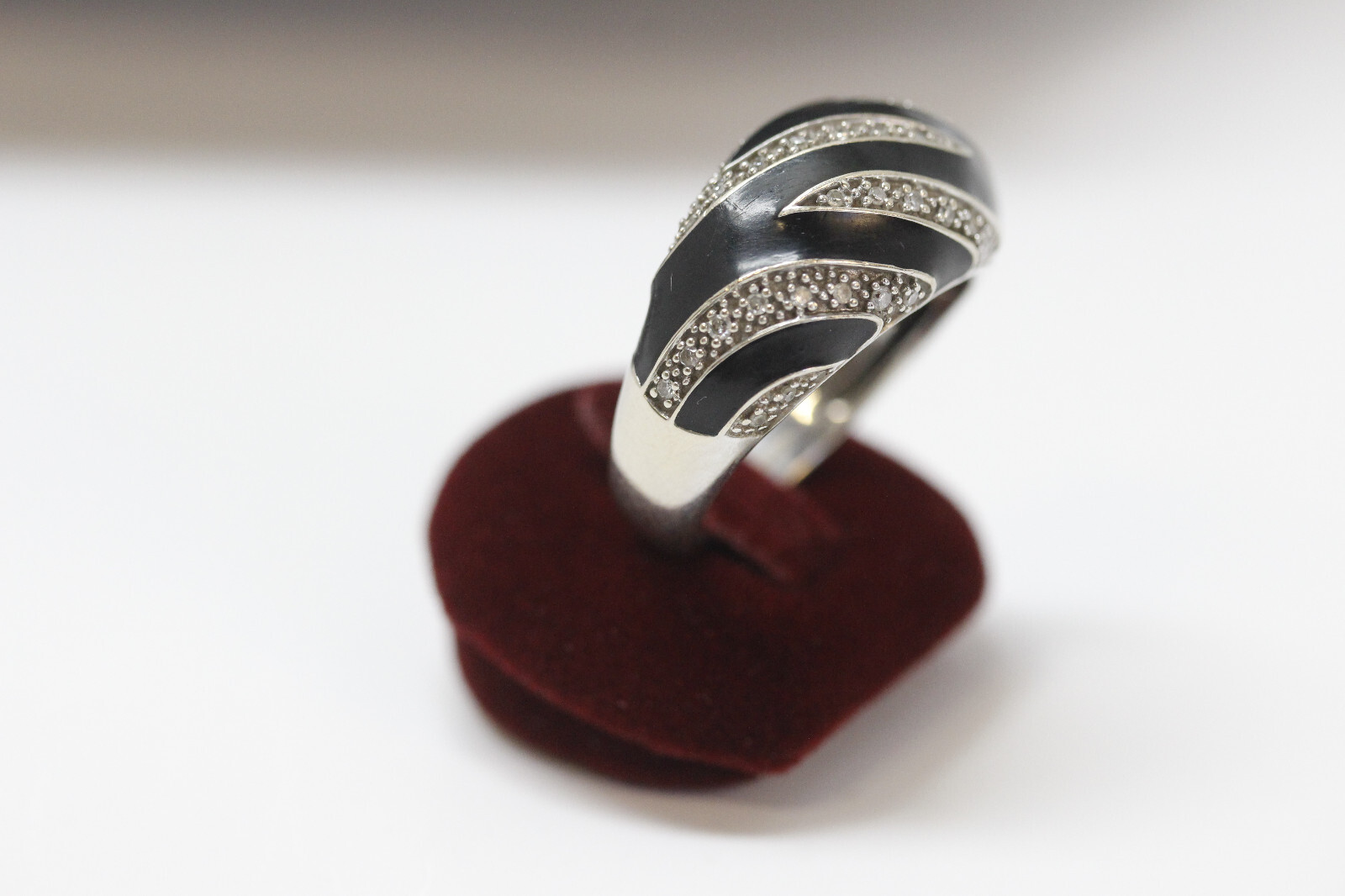 FABIANI 585er Weißgold Ring mit Emaille und Diamanten | eBay.de