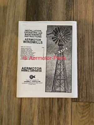 Aermotor 702 Windmill Assembly Guide | eBay