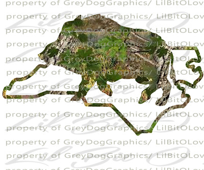 Camo Hog Boar over North Carolina NC State Outline Hunter Vinyl Decal ...