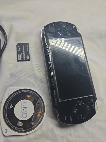 Sony PSP 2001 Black! +Charger + Memory Card- Great Condition With Game ...