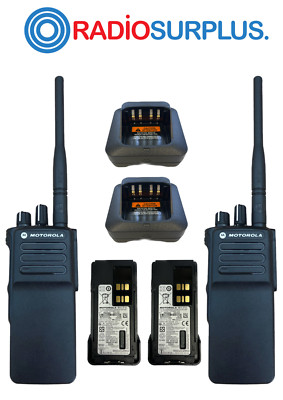 2x Motorola XPR7350e VHF Radio AAH56JDC9WA1AN, Antenna Battery ...