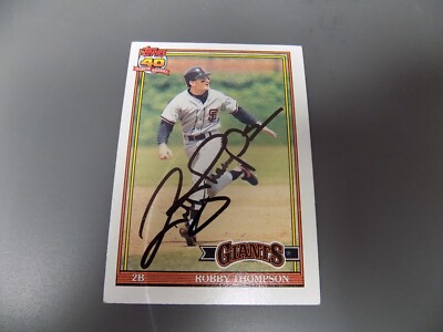 1991 TOPPS #705 ROBBY THOMPSON SAN FRANCISCO GIANTS SIGNED AUTOGRAPHED ...
