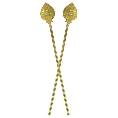 Golden Brass Lord Muruga Vel Murgan Idol for Pooja Brass vel- Micro Vel ...