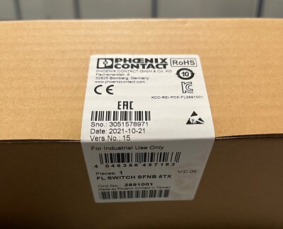 Phoenix Contact FL Switch SFNB 5TX 2891001 Industrial Ethernet Switch 5 ...