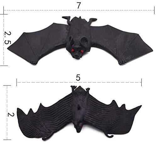 BigOtters 12pcs Halloween Bats,Rubber Hanging Vampire Bats for ...
