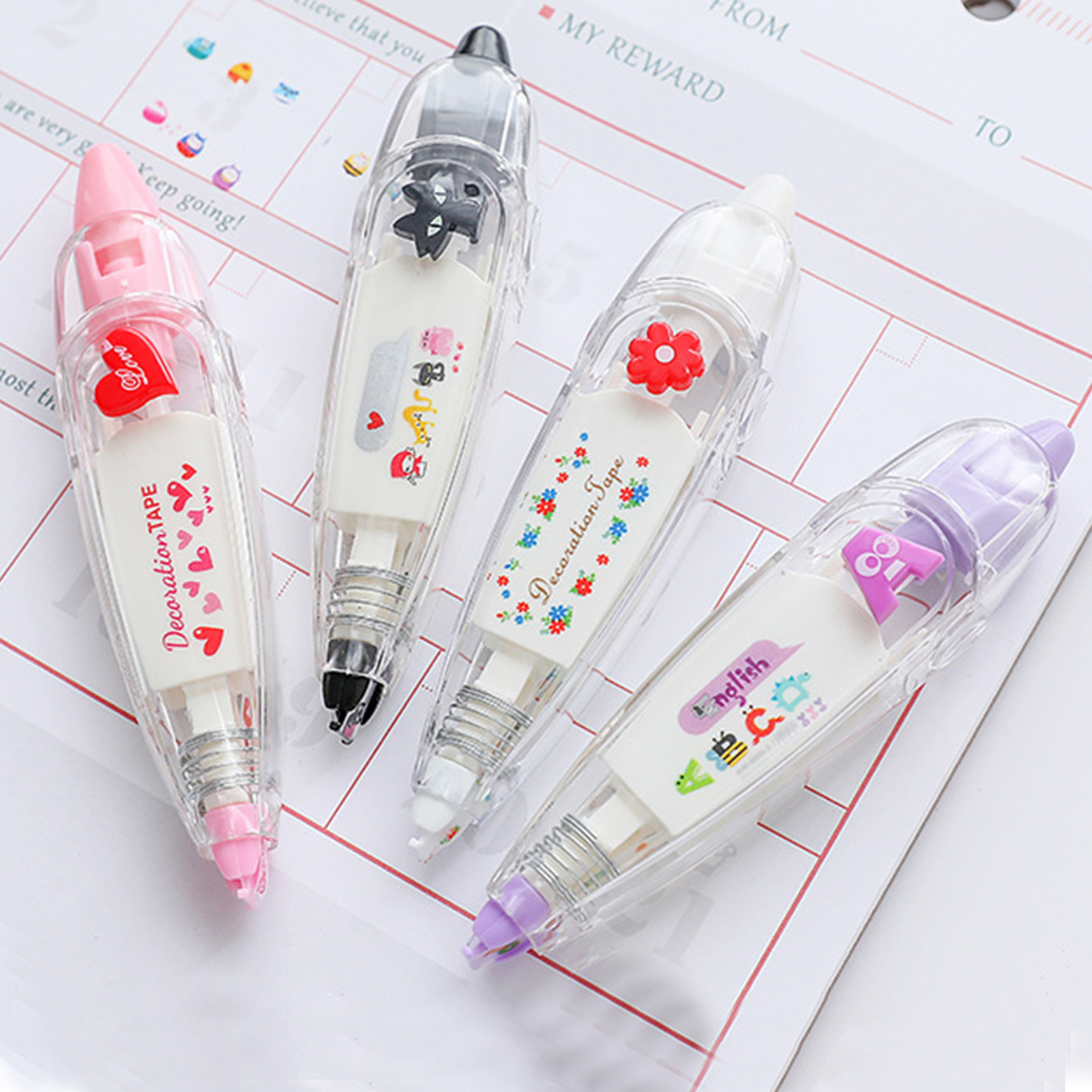 Correction Tape Mini Cartoon Press Type Decorative Correction Tape ...