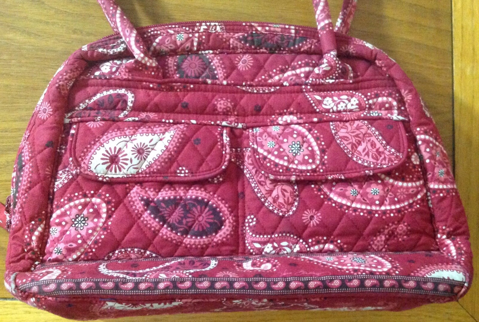 GUC Vera Bradley Red Mesa Paisley Large Bowler Shoulder Bag | eBay