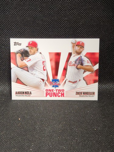 2023 Series 1 #12P-10 Aaron Nola Zack Wheeler ONE-TWO PUNCH INSERT (L3 ...
