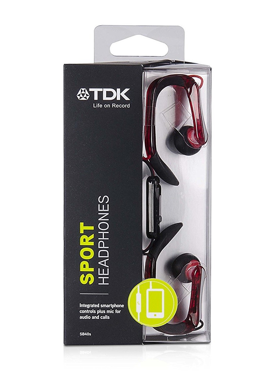 TDK T62143 SB40S Sports In Ear Headphones for Smartphone Red for sale ...