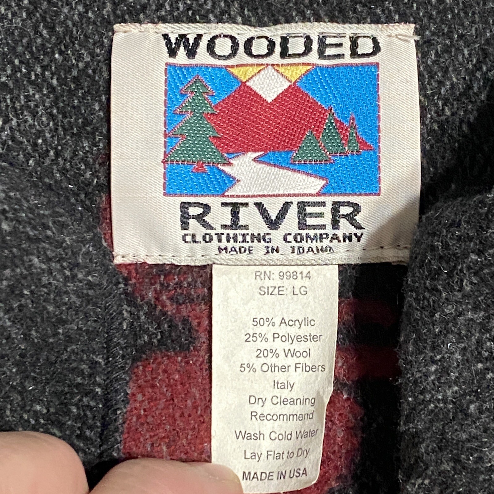 Vintage Wooded River Wool Blend Western Moose Southwestern Crop Cowgirl ...