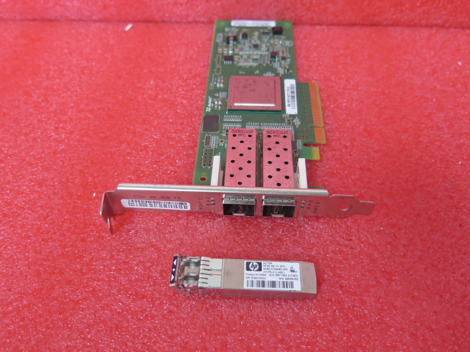 AJ764A HP STORAGEWORKS 82Q 8GB FC DUAL PORT PCIE HBA QLE2562-HP 489191 ...