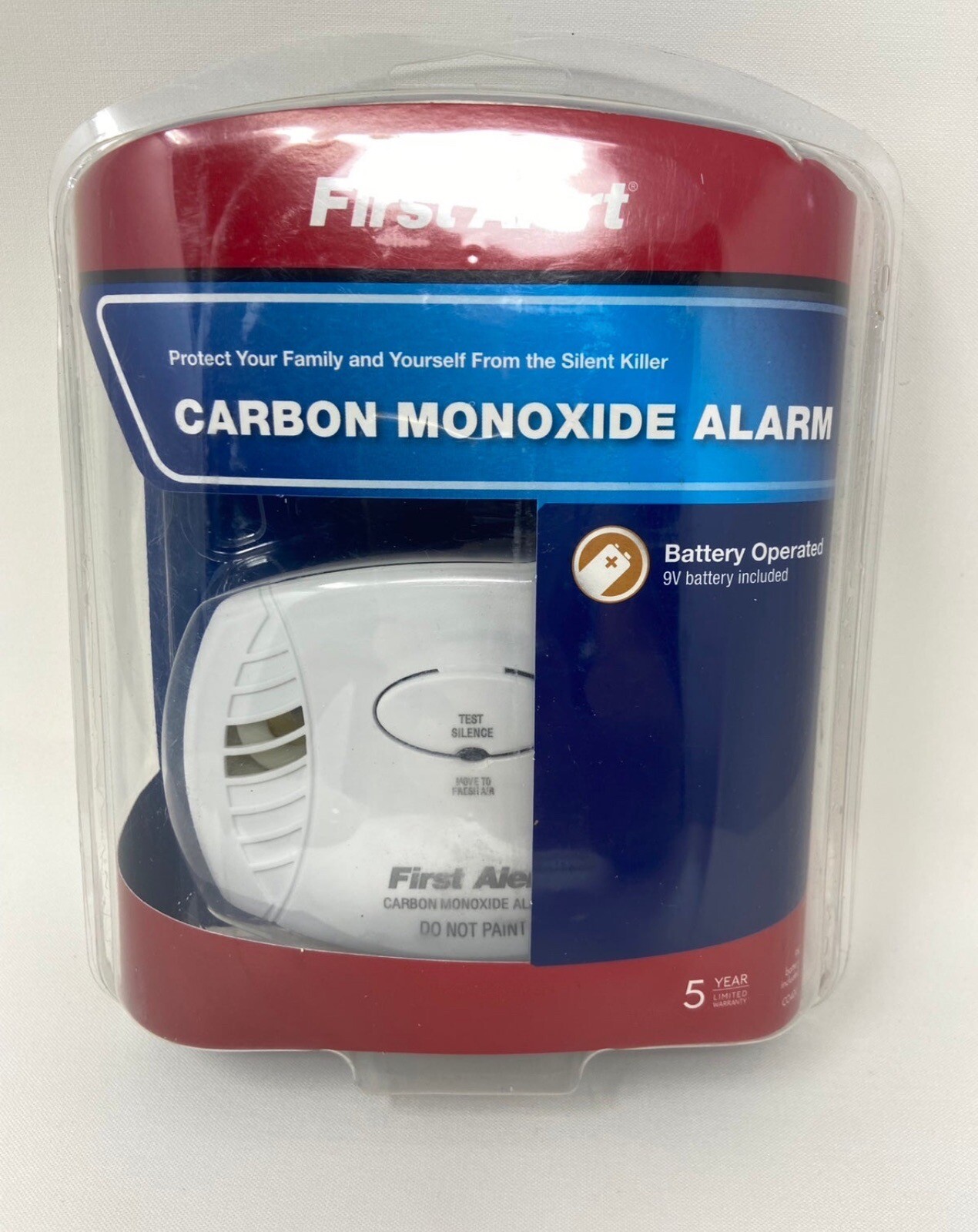 New First Alert Carbon Monoxide Alarm CO400-Battery Operated; Loud 85dB ...