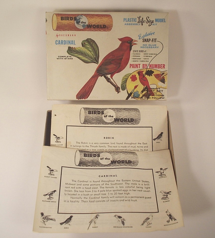 Bachmann Birds of The World 1960s Plastic Models Parts Lot Robin ...