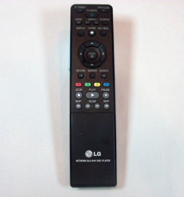 Genuine LG Network Blu-Ray Disc Player Remote Control Model AKB68183601 ...