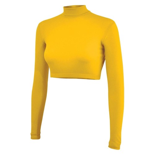 Alleson Athletic Girls Cropped Midriff Body Suit - Gold - Size SMALL | eBay