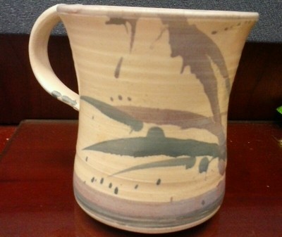 Beautiful. Hand crafted Jamie Helman pottery mug lavender teal on ...