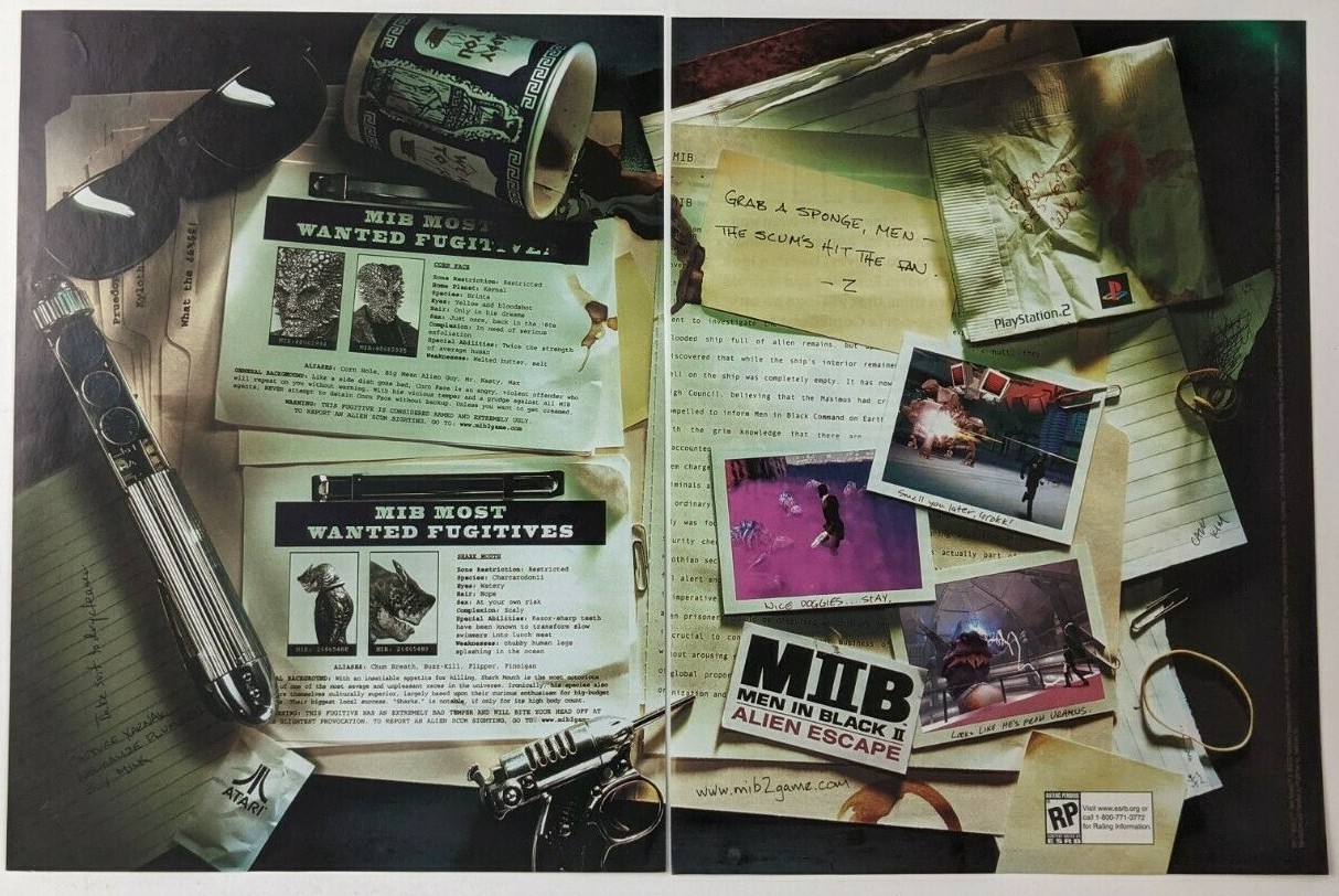 Men In Black II Alien Escape MIB MIIB Print Ad Game Poster Art PROMO ...