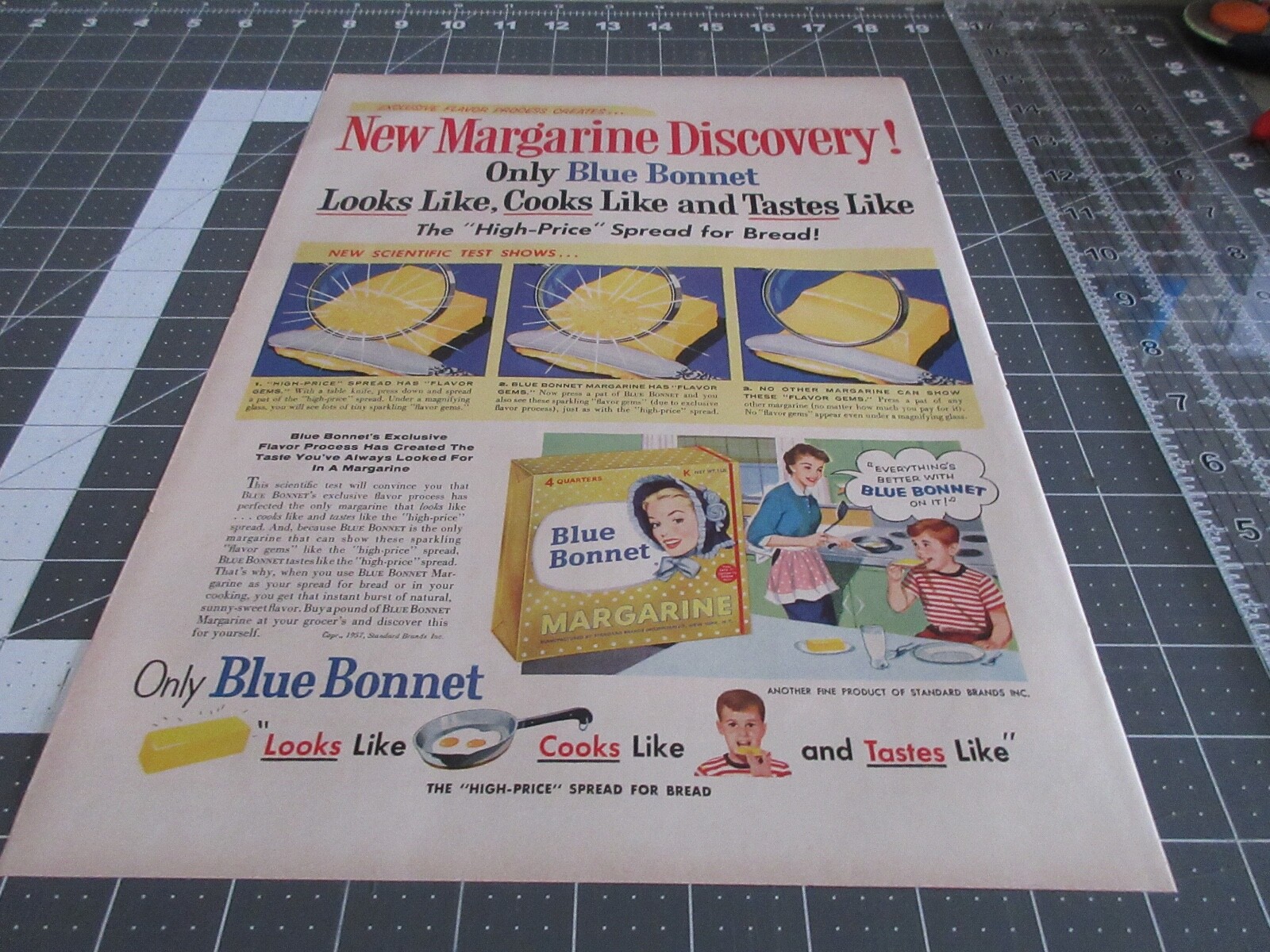1957 Blue Bonnet Margarine, Print Ad | eBay