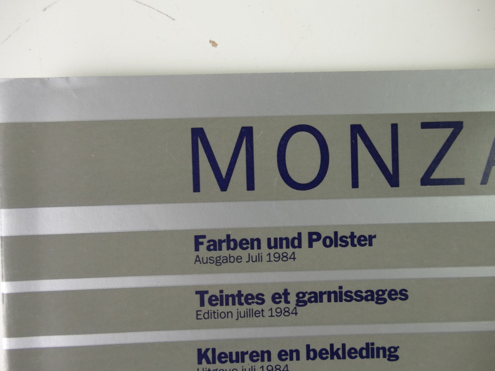 Opel Katalog Händlerstempel Monza Farben und Polster 7/84 FT-896 | eBay.de