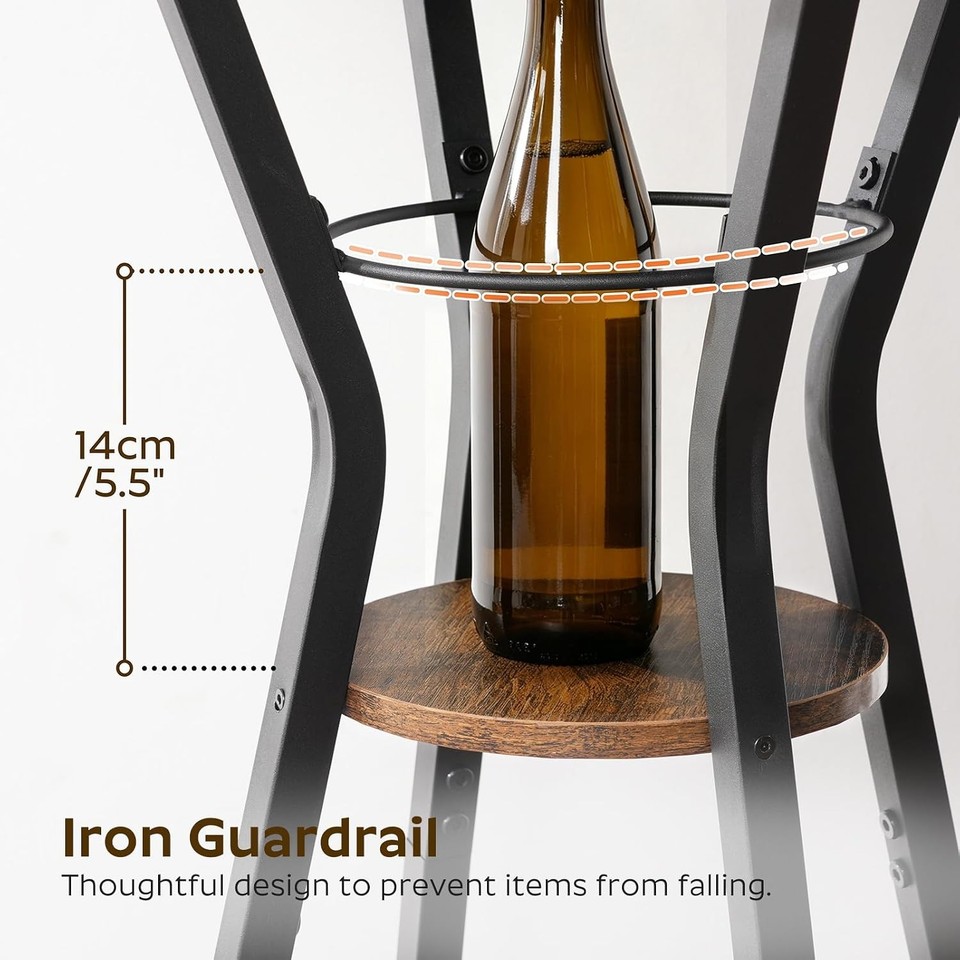 Bar Table 2-Tier Round High Top Table Pub Table Home Bar Counter Height ...