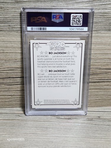 1991 Bo Jackson Pro Stars DIC Animation Cartoon Cereal PSA 7 Low Pop Of ...