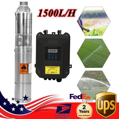 3" Solar Pump Submersible Pump Deep Well Bore Water Pump &MPPT ...