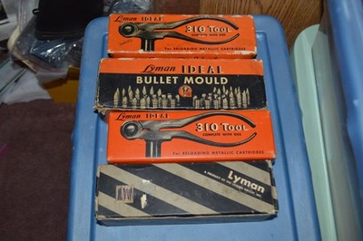 LOT #32 4 PC. LYMAN EMPTY BOXES HAND TOOL AND BULLET MOLD | eBay