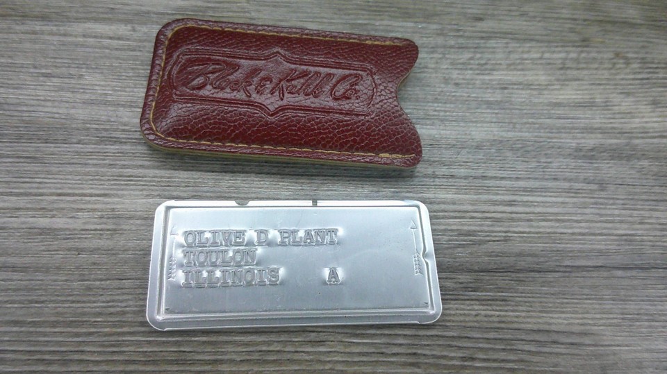 very early charga plate credit card Block & Kohl Peoria, Ill leather ...