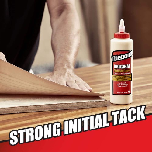 Titebond Original Strong Wood Glue 16 oz: Durable, Waterproof, Adhesive ...