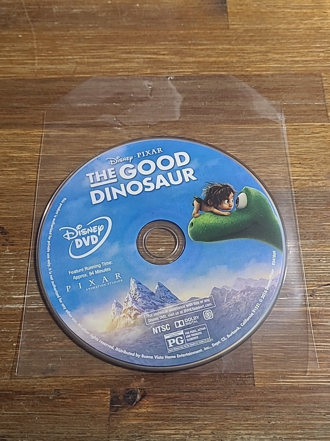 The GOOD DINOSAUR DVD. 2016. DISC ONLY. Disney. Excellent Shape ...