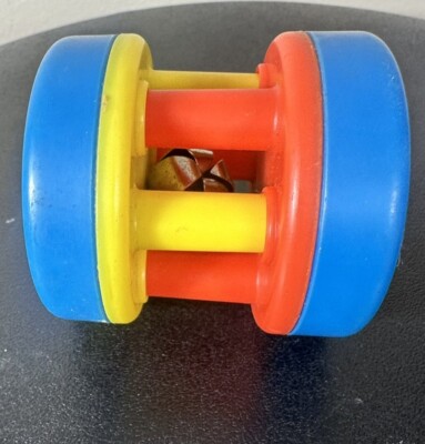 Baby Rattle Toy "The First Years" Vintage 1978 Plastic Bell Drum ...