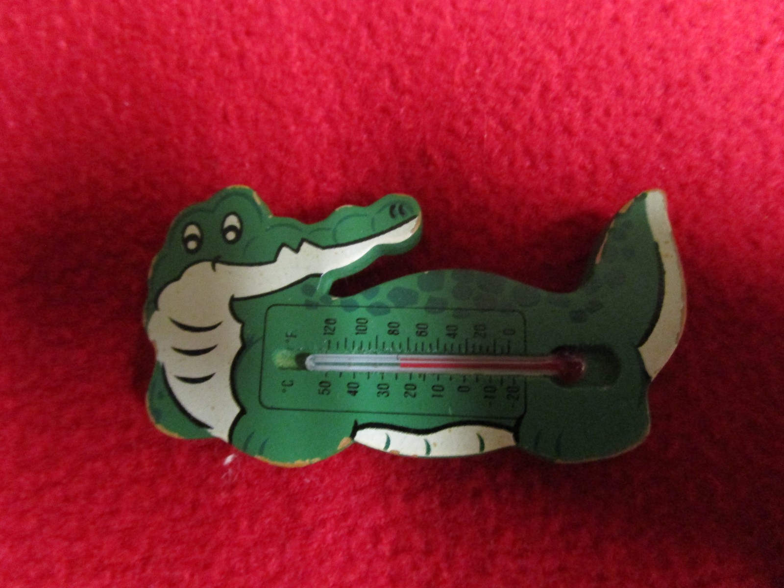 antique vintage retro 1990 beachcomber aligator crcocodile thermometer ...