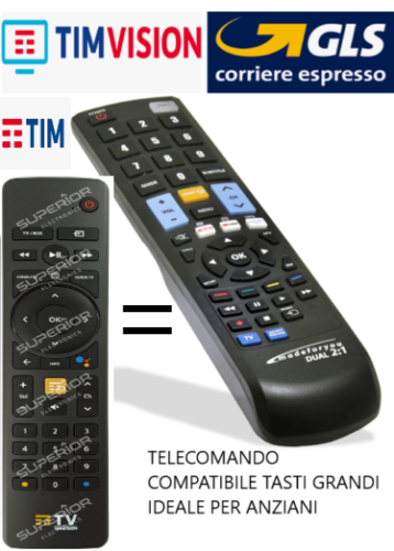 TELECOMANDO UNIVERSALE TELECOM TIM VISION-TIM BOX DTIW3930 | eBay