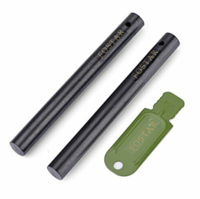 2pcs Upgrade Ferro Rod Flint Fire Starter 1/2 Inch X 5 Inch Thick Fire ...