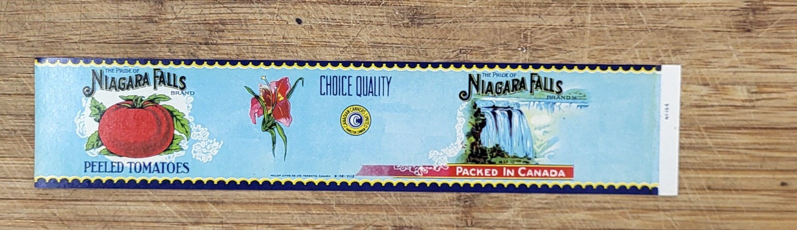 CANADA Can Sample Label Niagara Falls Brand Ontario Tomato Small Size ...