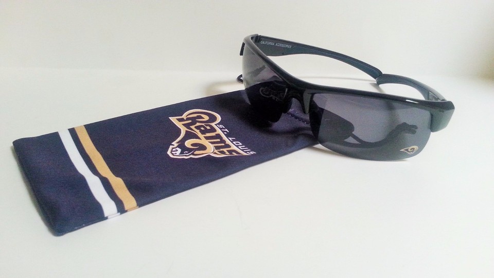 NFL Football Polarized Sport Wrap Team Sunglasses with Storage Pouch ...