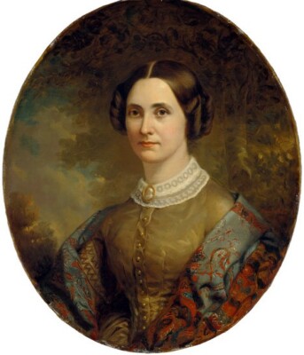 Oil painting Portrait-of-a-Lady-c.-1855-1860-American-19th-Century-oil ...