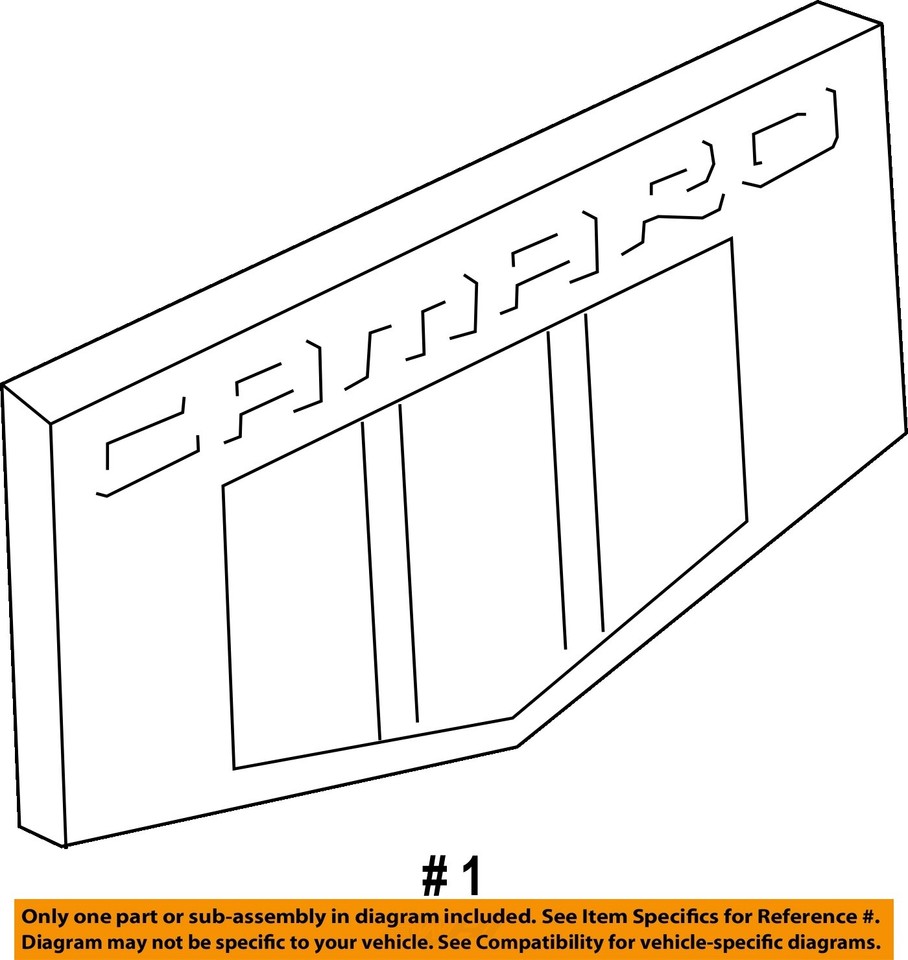 2016-2017 CAMARO FRONT FENDER "CAMARO" EMBLEM RED WHITE BLUE NEW GM ...