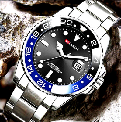 New ARLANCH Mens Diver Watch Stainless Steel Chronograph Sports ...