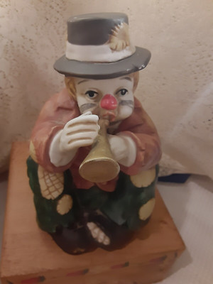 Vintage Wind-Up Clown Figurine & Music Box has Message on Bottom | eBay