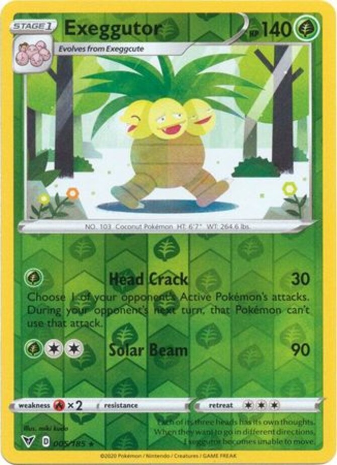 Exeggutor (Rare)[SWSH04]: Buy and Sell Prices & Values - Pokécazilla