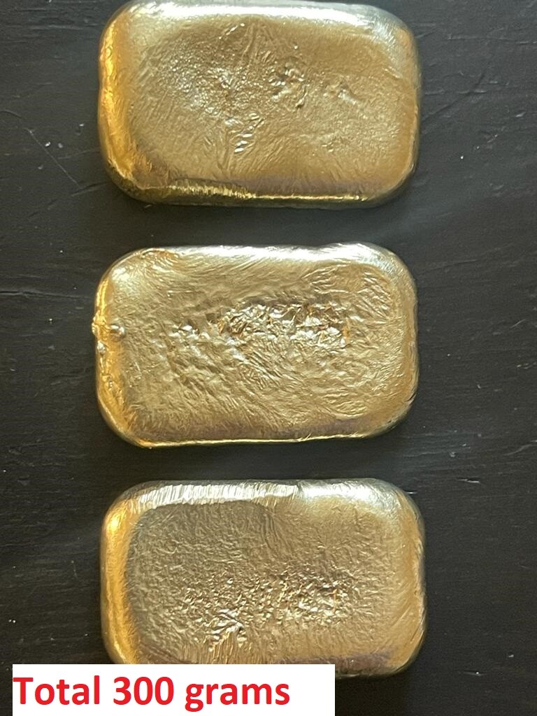 (300)Grams Scrap Gold bar For Gold Recovery Melted Different Computer ...