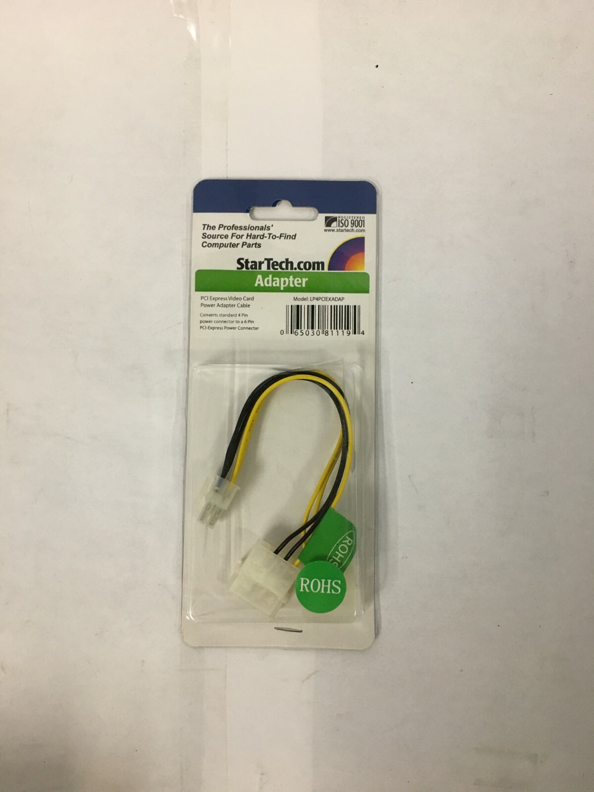 Startech.com 6" Lp4 to 6 Pin PCI Express Video Card Power Cable Adapter ...