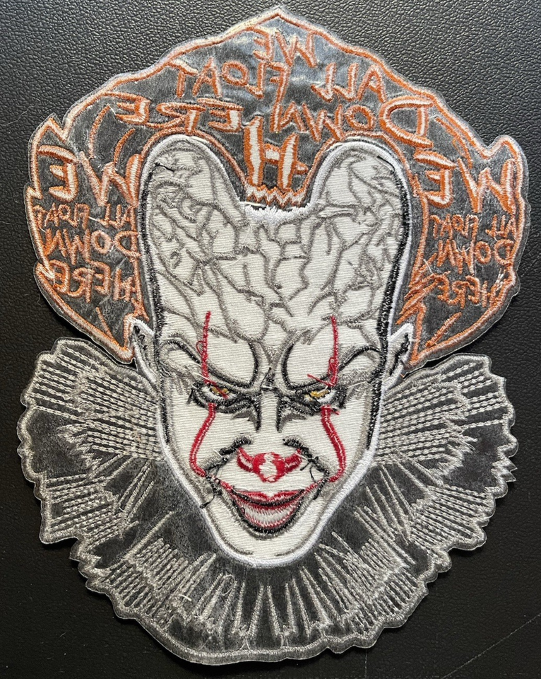 It Horror Movie Pennywise Clown Character Large Embroidered Iron On Patch | eBay UK