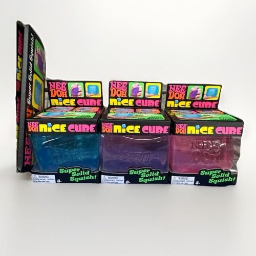 NeeDoh Nice Cube Complete Set Blue, Pink And Purple NIB Set Of 3! | eBay