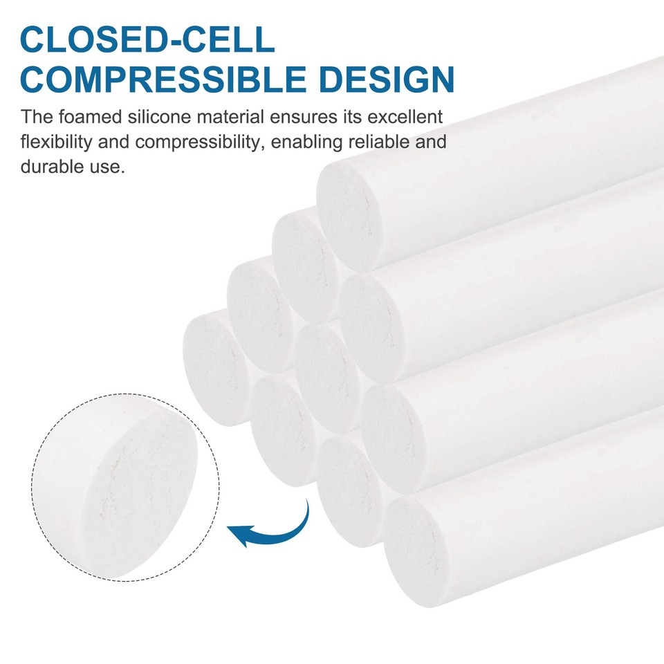 Foam Backer Rod, 7/64" x 32.8Ft Foamed Silicone Foam Caulk Saver, White ...